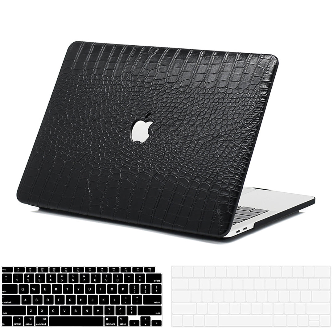 Faux Big Crocodile Black MacBook Case | BELKCASE